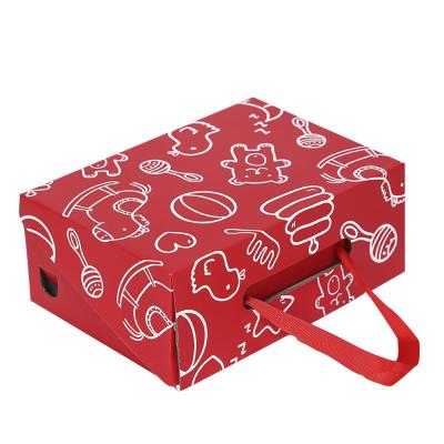 China CMYK Red Shoes Christmas Gift Box 160x120cm Size UV coating for sale