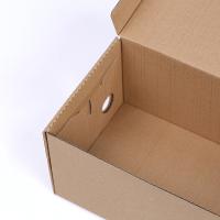 China Matt Varnish Brown Parcel Box , FSC CMYK Custom Printed Apparel Boxes for sale