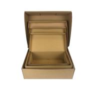 China Matt Varnish Brown Parcel Box , FSC CMYK Custom Printed Apparel Boxes for sale