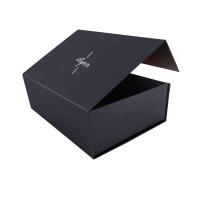 China 4C Square Black Rigid Gift Box Foil Stamping Logo For Chocolate for sale