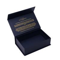 China 4C Square Black Rigid Gift Box Foil Stamping Logo For Chocolate for sale