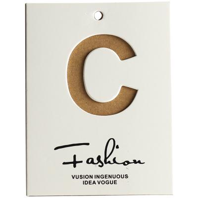 China 250-350gsm CMYK Paper Hang Tag Different Shape For Clothing for sale