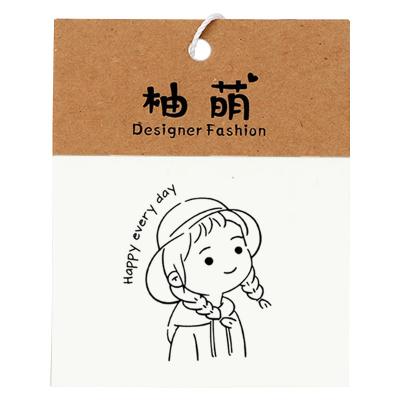 China White Cardstock Clothing Paper Hang Tag 4 Colors CMYK UV Varnish for sale
