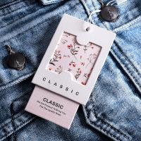 China ODM Cardstock Hang Tags , CMYK Clothing Eco Friendly Swing Tags for sale