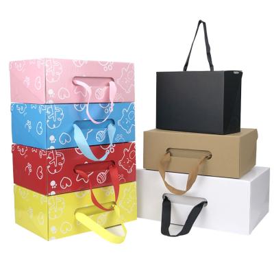 China CMYK Colorful Shoe Corrugated Paper Packaging Box , Rectangle E Flute Corrugated Box for sale