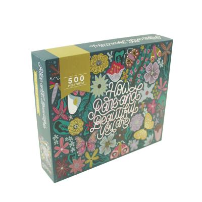China Thickened Paper Jigsaw Puzzle Cardboard Game Jigsaw 500pcs Paper Puzzle for sale