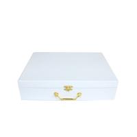 China Ecommerce ODM CMYK White Cardboard Gift Box With Metal Button for sale