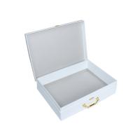 China Ecommerce ODM CMYK White Cardboard Gift Box With Metal Button for sale