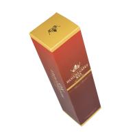 China Gold Foil Gloss Lamination Cardboard Paper Gift Box For Wine for sale