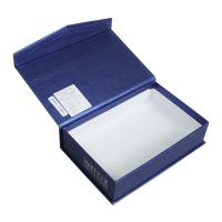 China 3 Layers OEM Blue Cardboard Paper Gift Box Foil Stamping For Packaging for sale