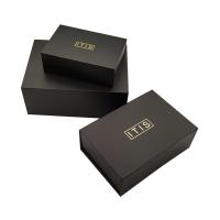 China 1200g Paperboard Black Magnetic Gift Box Matte Lamination For Clothes for sale