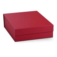 China Folding Red Cardboard Rigid Gift Box Handmake CMYK/PMS Printing for sale