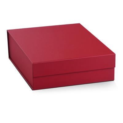 China Folding Red Cardboard Rigid Gift Box Handmake CMYK/PMS Printing for sale