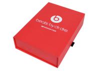 China Red Storage Cardboard Paper Gift Box Custom Design Flocking Print for sale
