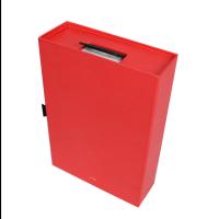 China Red Storage Cardboard Paper Gift Box Custom Design Flocking Print for sale