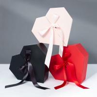 China Flower Gift Paper Box Custom Logo Colorful Magnetic Double Open Heart-shaped Ribbon Luxury for sale