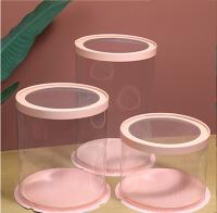China Wedding Transparent Cake Box Round Customizable Packaging Tall Clear Plastic for sale