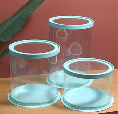 China Wedding Transparent Cake Box Round Customizable Packaging Tall Clear Plastic for sale