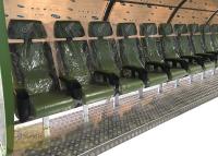 China Luxury Stadium Soccer Player Seats With UV Resistant Shield for sale