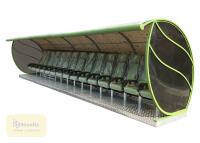 China Luxury Stadium Soccer Player Seats With UV Resistant Shield for sale