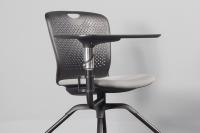 China Plastic Black Padded Ergonomic School Desk And Chair for sale