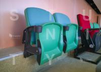 China Customized Beam Mounted Folding Plastic Stadium Chair HDPE 500mm Center for sale