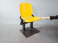 China Gas Assisted Plastic Stadium Chair With Floor Mounted Brackets for sale
