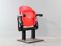 China Stunity Auto Tip-Up Stadium Seat Gas Assisted PP Plastic Beam Mounted 500mm Center with Cupholder Armrest for sale