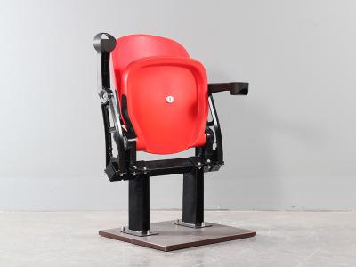 China Stunity Auto Tip-Up Stadium Seat Gas Assisted PP Plastic Beam Mounted 500mm Center with Cupholder Armrest for sale