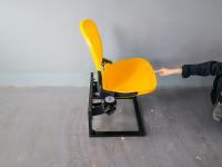 China STUNITY Auto Tip-Up UV Resistant Gas Assisted Pp Plastic Beam Mounted Stadium Chair With Riser Mounted Brackets for sale