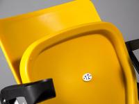 China UV Resistant Gas Assisted PP Plastic Stadium Seat with Cupholder Armrest 500mm Center for sale