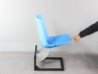 China SGS HDPE Blow Moulded Plastic Folding Stadium Chair for sale