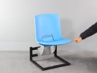 China SGS HDPE Blow Moulded Plastic Folding Stadium Chair for sale