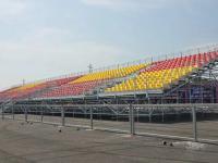 China Hot Dip Galvanized Steel Riser Scaffolding Temporary Demountable Grandstand Seating 250mm for sale