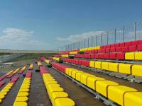 China Hot Dip Galvanized Steel Riser Scaffolding Temporary Demountable Grandstand Seating 250mm for sale