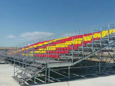 China Hot Dip Galvanized Steel Riser Scaffolding Temporary Demountable Grandstand Seating 250mm for sale