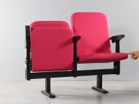 China Folding Fabric Beam Mounted Stadium VIP Chair With Armrest for sale