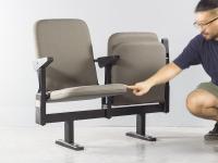 China Folding Fabric Beam Mounted Stadium VIP Chair With Armrest for sale