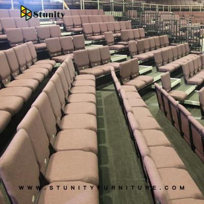 China STUNITY Fixed Telescopic System Retractable Grandstand Q235 Steel Custom Size for sale