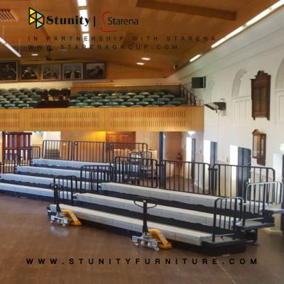 China TUV Approved Fire Resistant Telescopic Bleacher System Q235 Q345 Steel Custom Size for sale