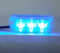 China 3W Blue Police LED Light Head Surface Mount Emergency Lights High Intensity for sale