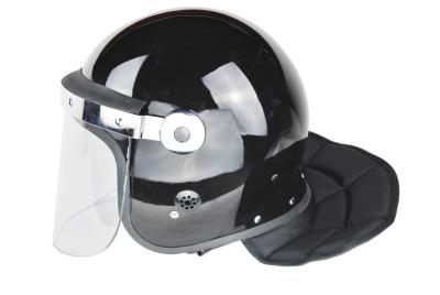 China Police Flat Visor Anti Riot Helmet / Combat Helmet With Face Shield Chin Protector for sale