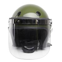 China Olive Green Anti Riot Helmet with Gas Mask Hook for South America Police & Army FBK for sale