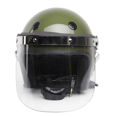 China Olive Green Anti Riot Helmet with Gas Mask Hook for South America Police & Army FBK for sale