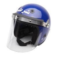 China Police Riot Gear Helmets With PVC Chin Protector , Military Riot Helmet Navy Blue for sale