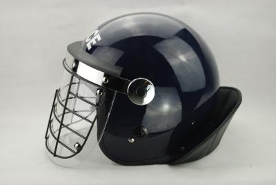 China Police Security Anti Riot Helmet Adjustable Size With Face Shield Steel Fence for sale