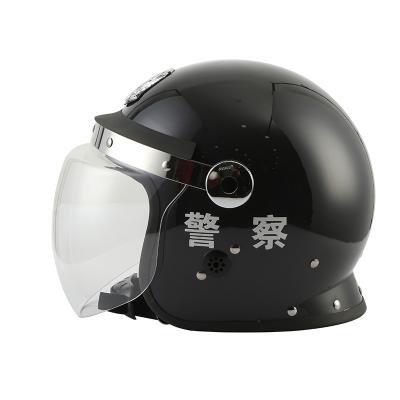 China Law Enforcement Police Riot Shield Helmet , Army Combat Helmet With Bulb Visor for sale
