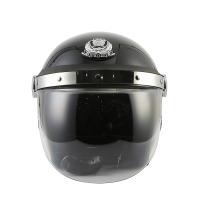 China Law Enforcement Police Riot Shield Helmet , Army Combat Helmet With Bulb Visor for sale