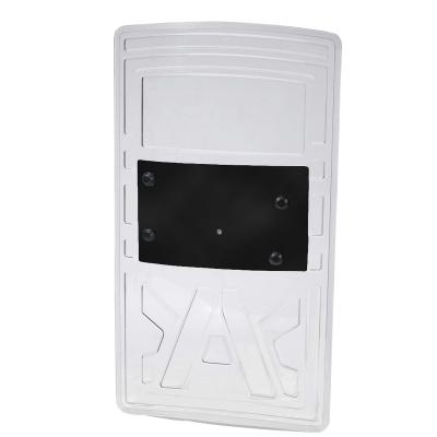 China 930MM Height PC Anti Riot Shield With Folding Handle Impact Resist 147 Joule FBP for sale
