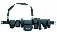 China Black Oxford Police Duty Belt With Pouches , Law Enforcement Duty Belts for sale